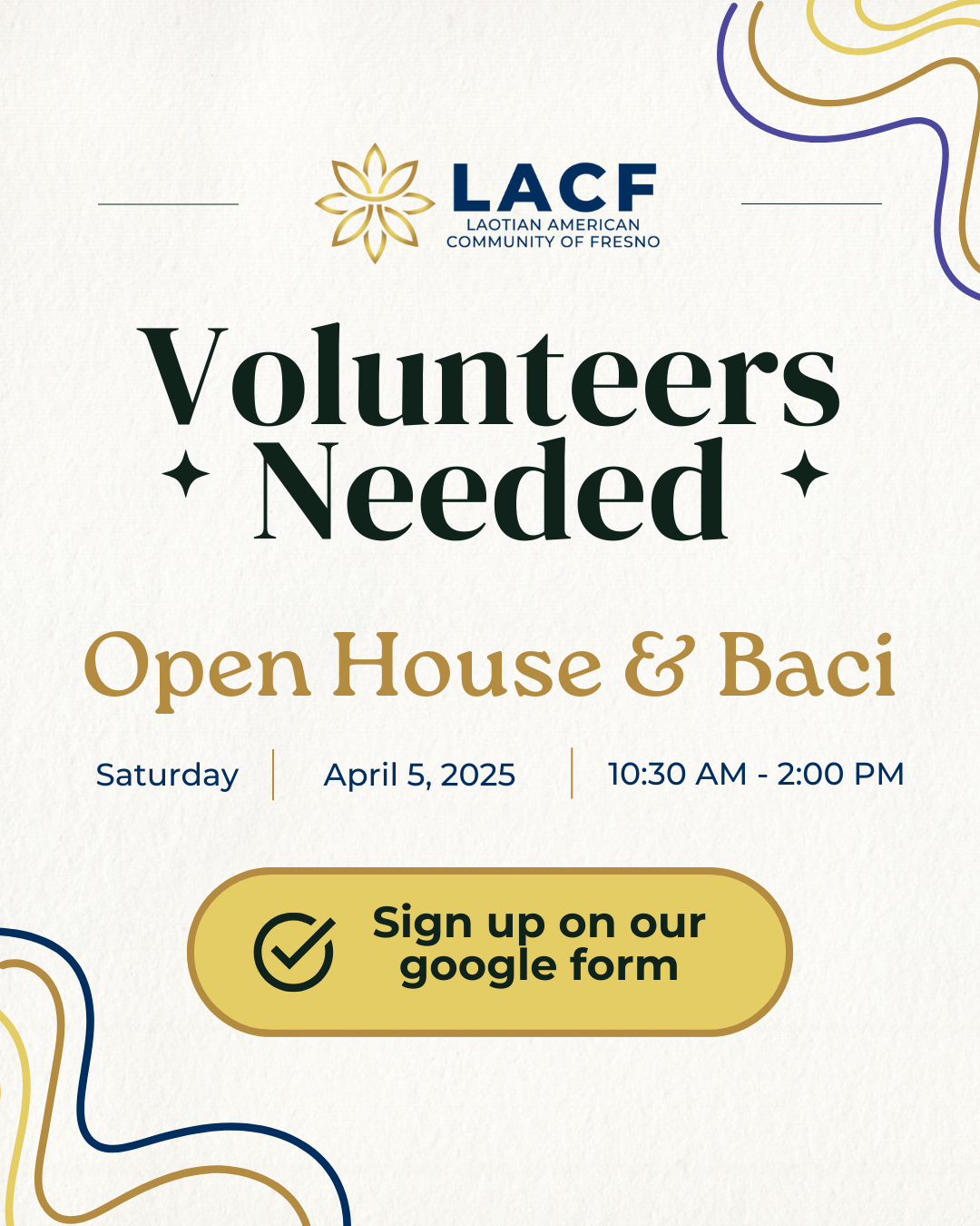 Volunteer for the LACF Open House & Baci Celebration! - Laotian ...